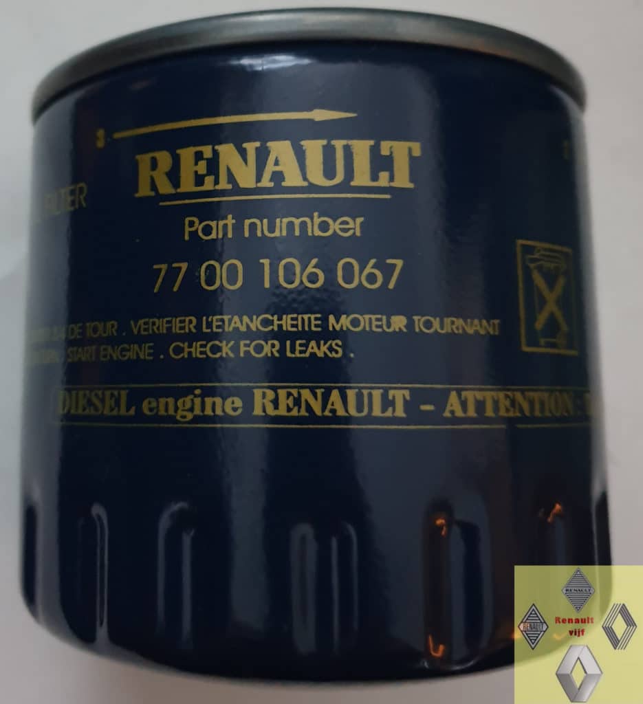 Oliefilter voor G8T diesel motor Renault Avantime, Espace III, Laguna I ...