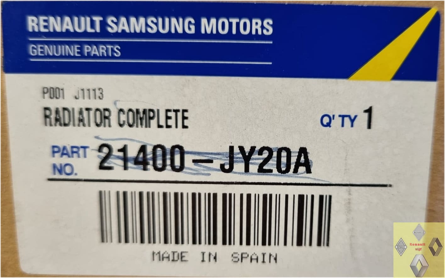Radiateur 2.5 Benzine motor Renault Koleos I. - Visch Parts - Renault ...